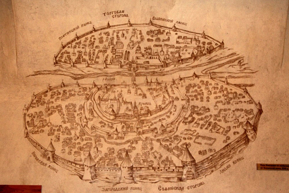 The Novgorod Map by Historical Document: Fine art print