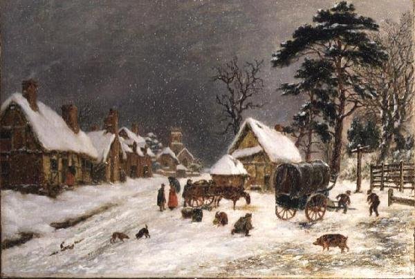 Snow Scene by Hopkins Horsley Hobday Horsley: Fine art print