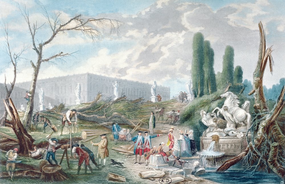Tree Felling in the Garden of Versailles around the Baths of Apollo
