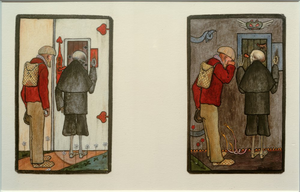 Farmer and Death at the Gates of Heaven and Hell