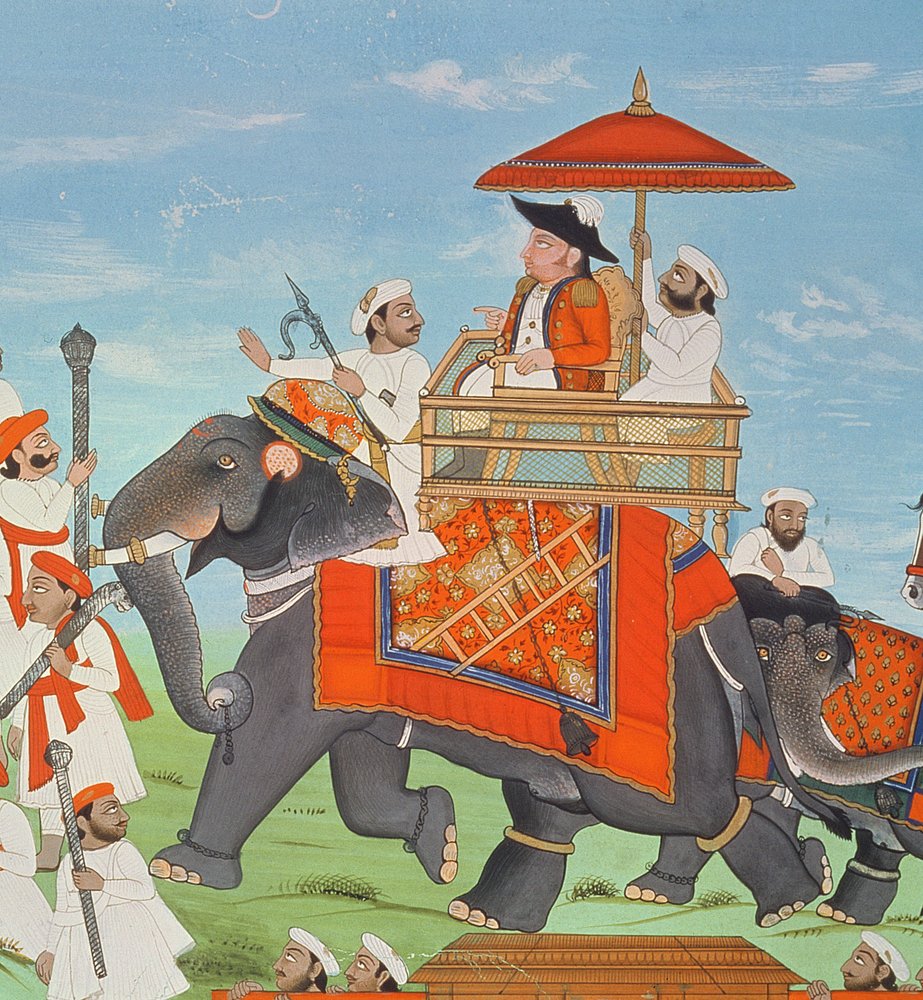 Colonel James Tod Travelling by Elephant through Rajasthan with his ...