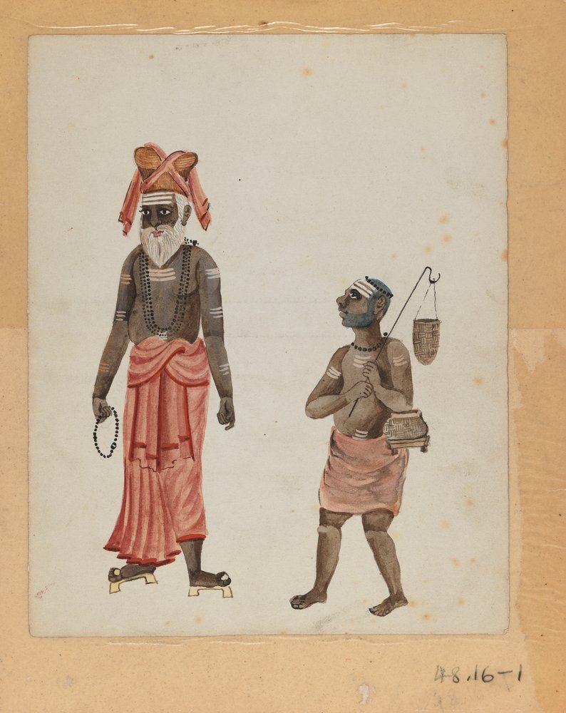 One of a set of nine images showing Indians in different professions