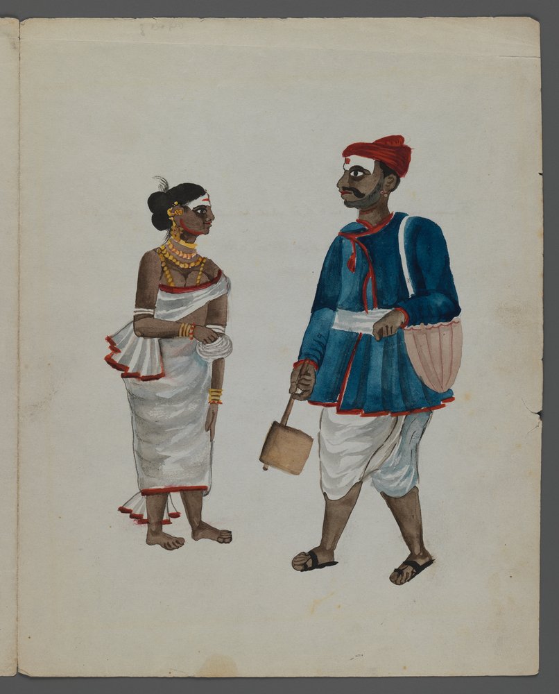 One of a set of nine images showing Indians in different professions