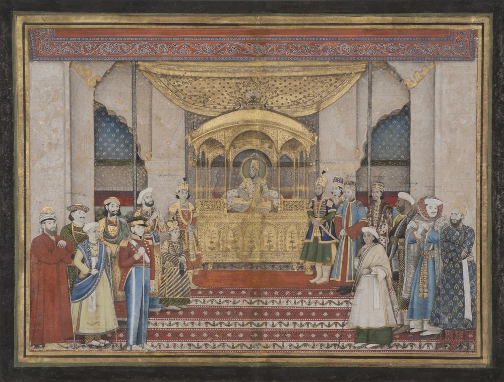 The Mughal Emperor Bahadur Shah II in Darbar