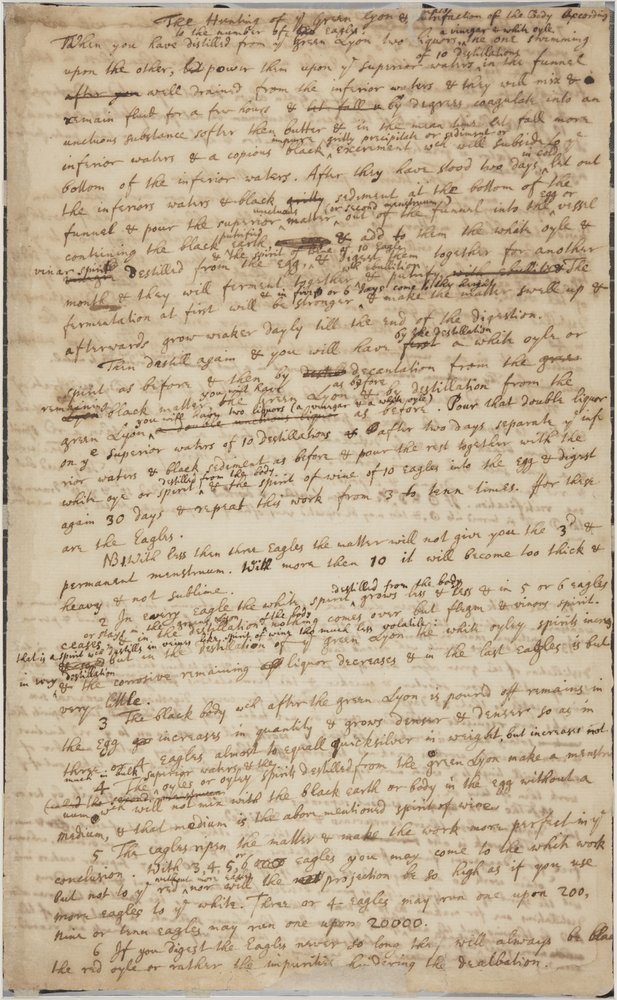 The Hunting of the Green Lyon by Isaac Newton