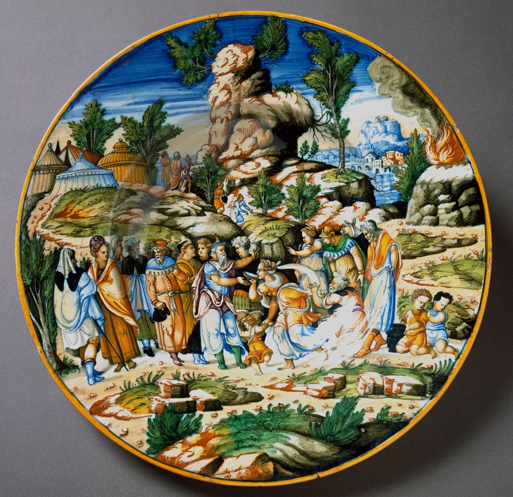Moses Raises Water from the Rock and Gives a Drink to the People of ...