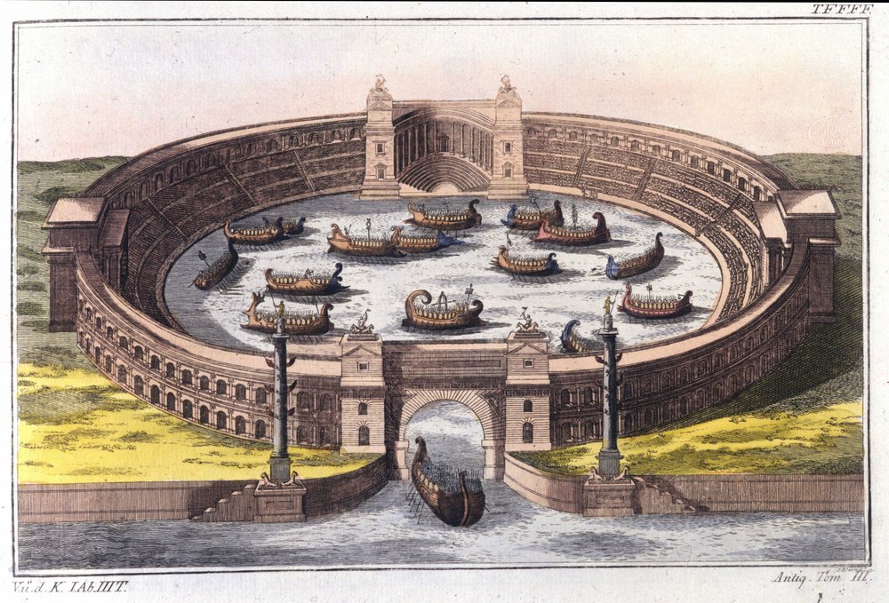 Naumachia, naval combat in an amphitheatre of Rome