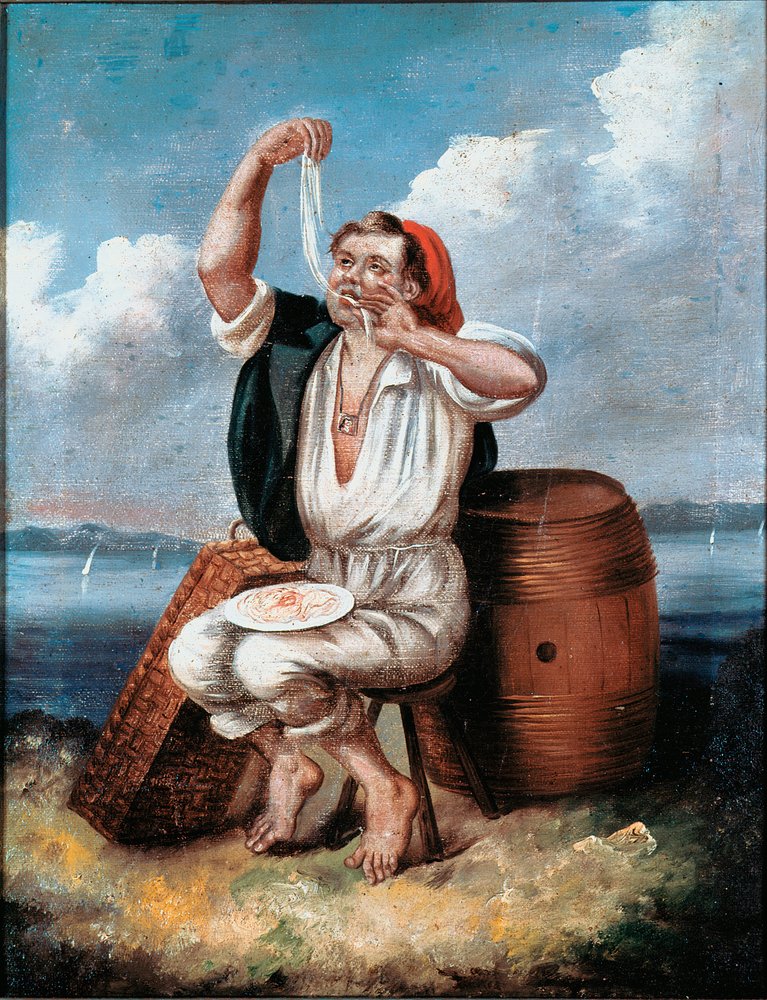 The Pasta Eater by Italian School: Buy fine art print