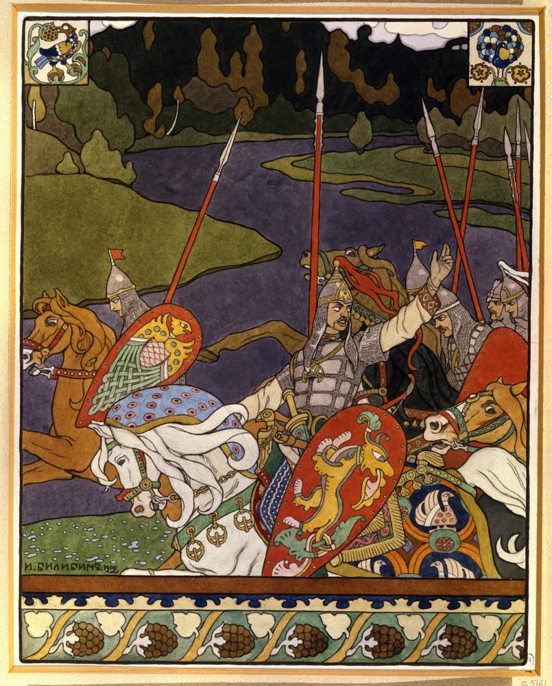 Volga Svyatoslavich and His Army by Ivan Yakovlevich Bilibin