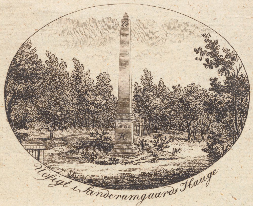 Vignette. View in Sanderumgaard's Garden by J.F. Clemens