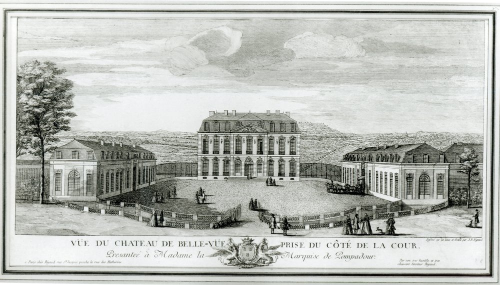 View of the Courtyard Facade of the Bellevue Castle