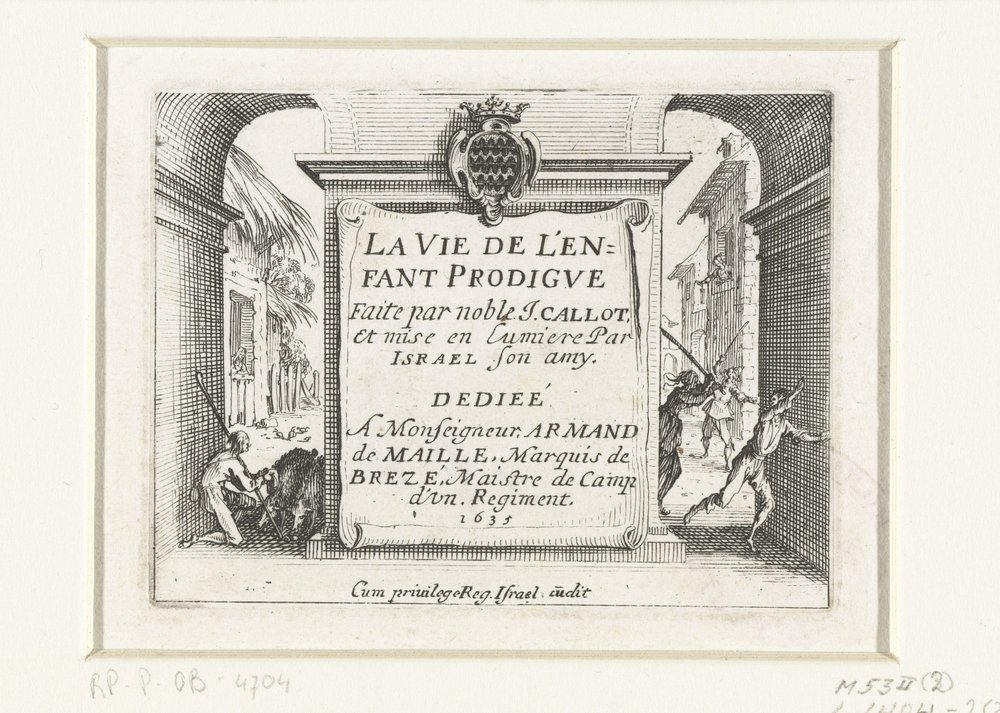 Title Page for Print Series 'The Prodigal Son' (La vie de l'enfant ...