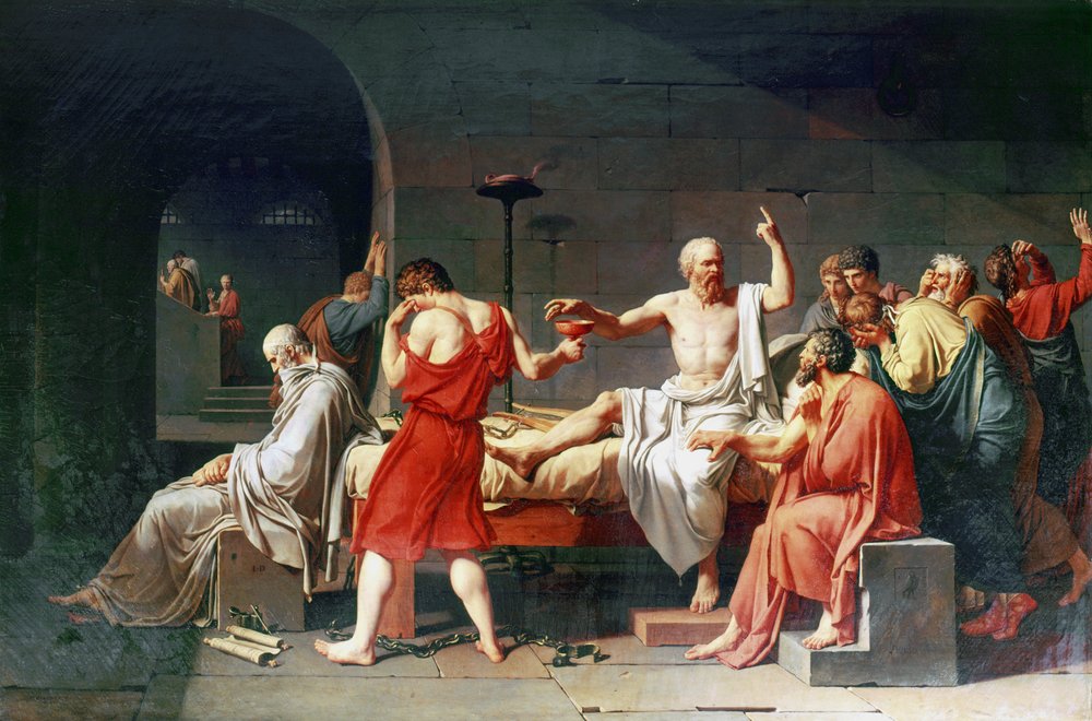 The Death of Socrates, 4th Century BC by Jacques Louis David