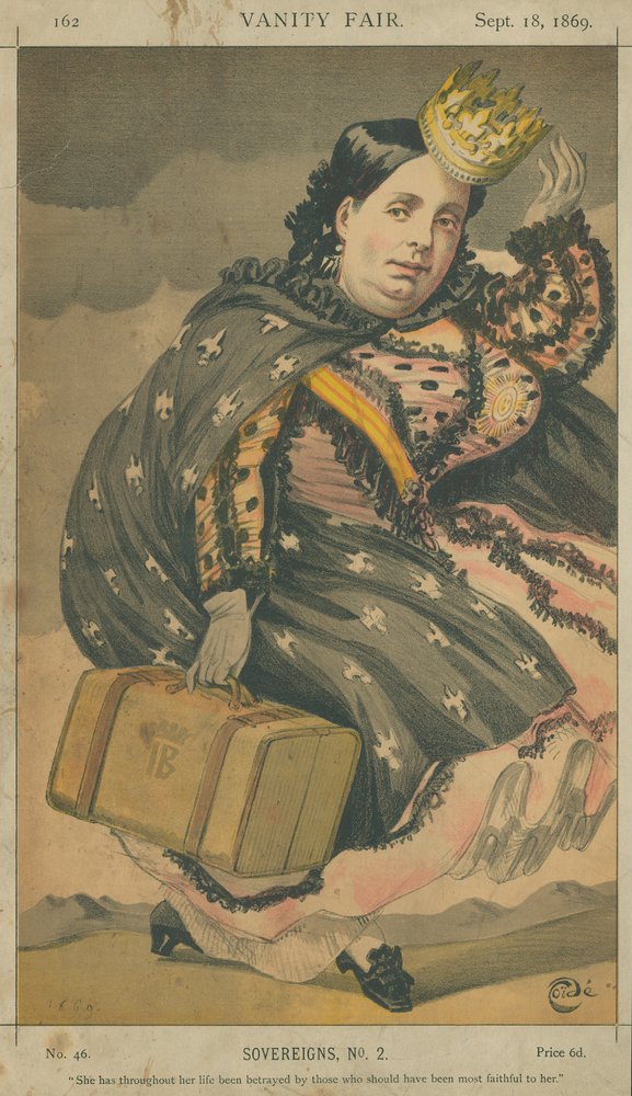 Isabella II, Queen of Spain, Vanity Fair Cartoon