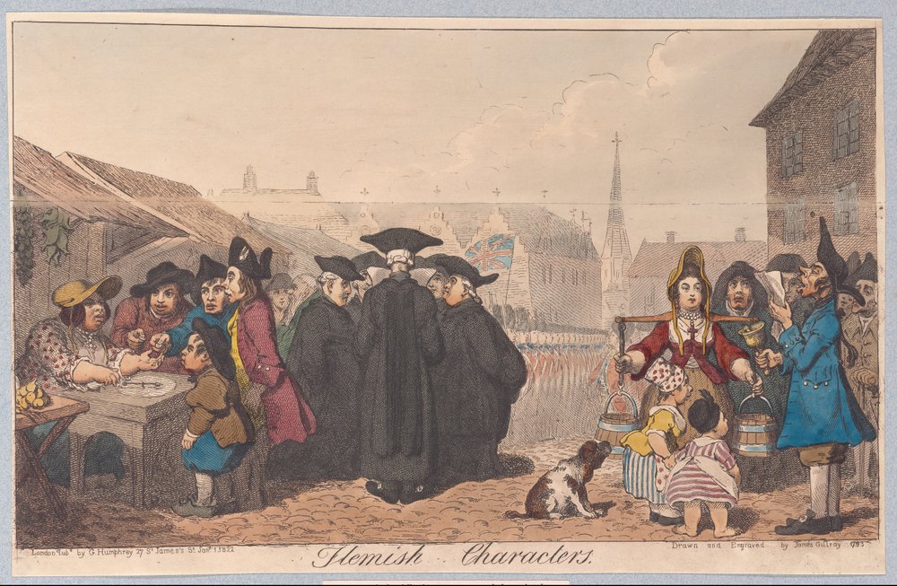 Flemish Characters, pub. 1822 by James Gillray
