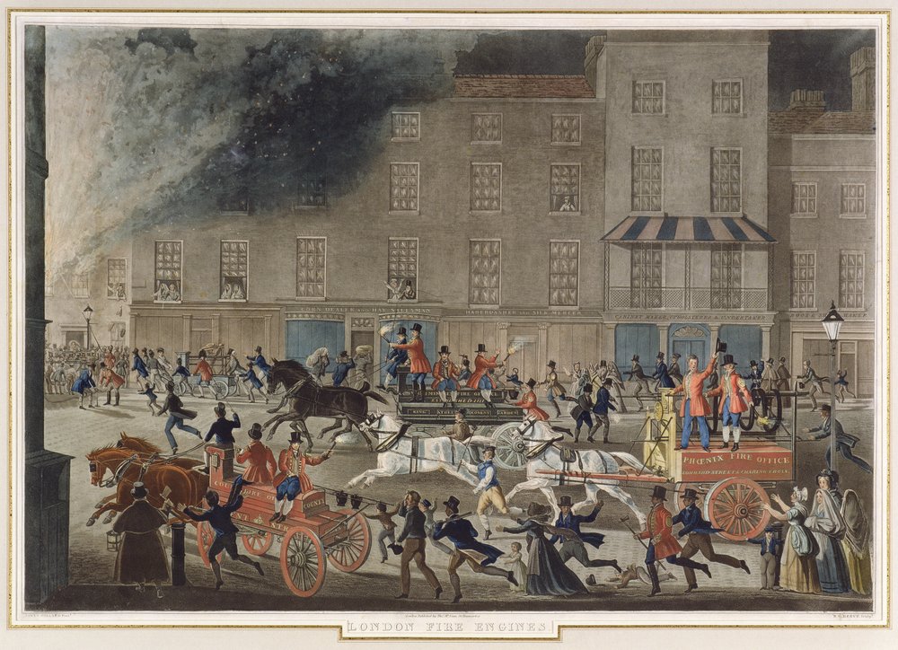 London Fire Engines by James Pollard: Buy fine art print