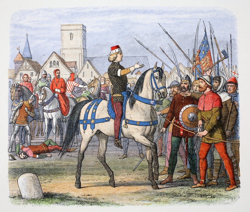 King Richard II meets the rebels at Smithfield, Peasants' Revolt, 1381