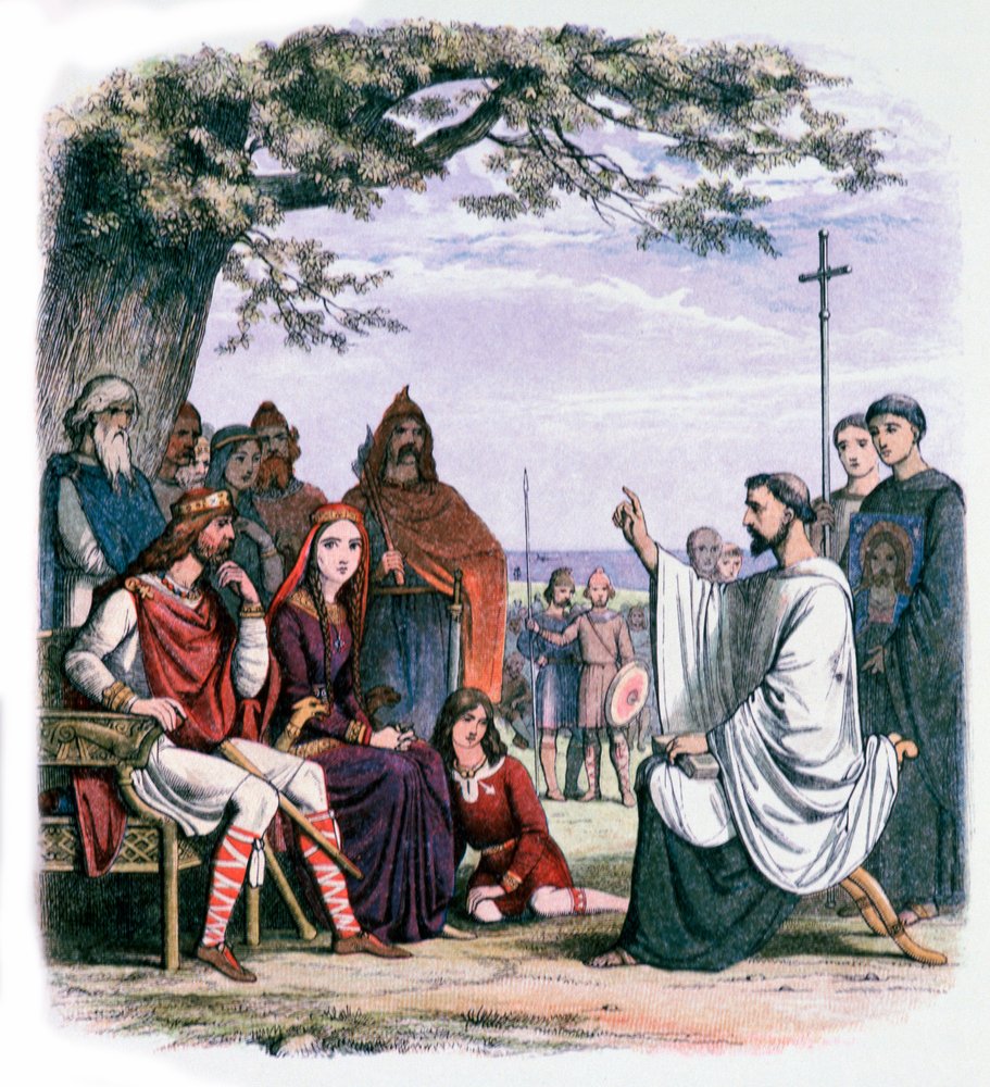 St Augustine Preaching to King Ethelbert and Queen Bertha