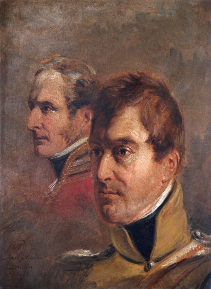Portrait of British Major-Generals Sir Frederick Ponsonby and Sir Colin ...
