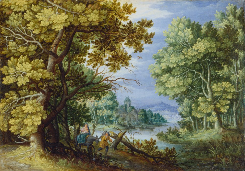 Forest Landscape with Flight into Egypt