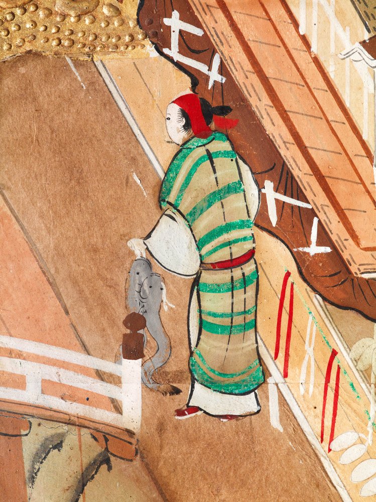 Osakazu Byobu - Japanese eight-panel folding screen