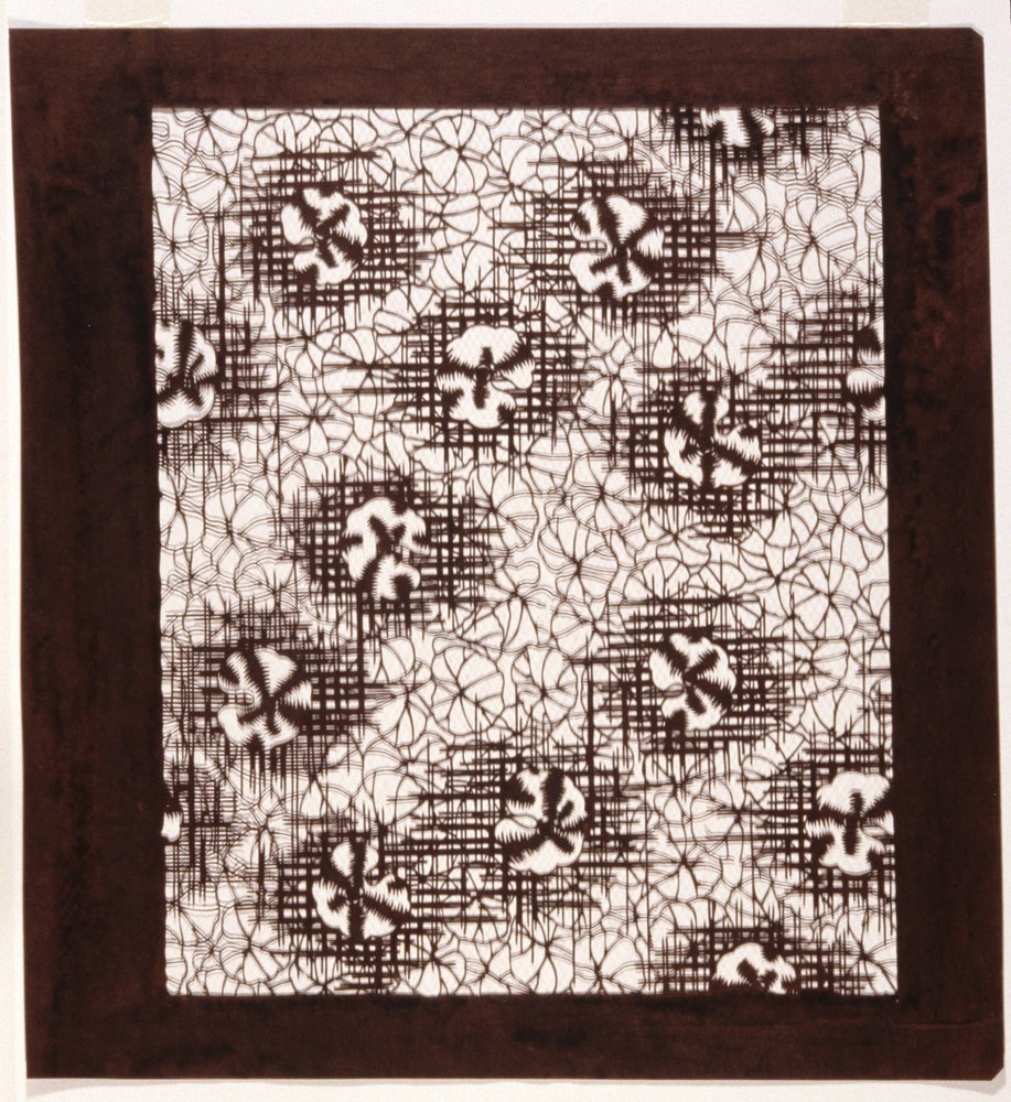 Stencil: Lily Pads And Woven Patterns by Japanese School