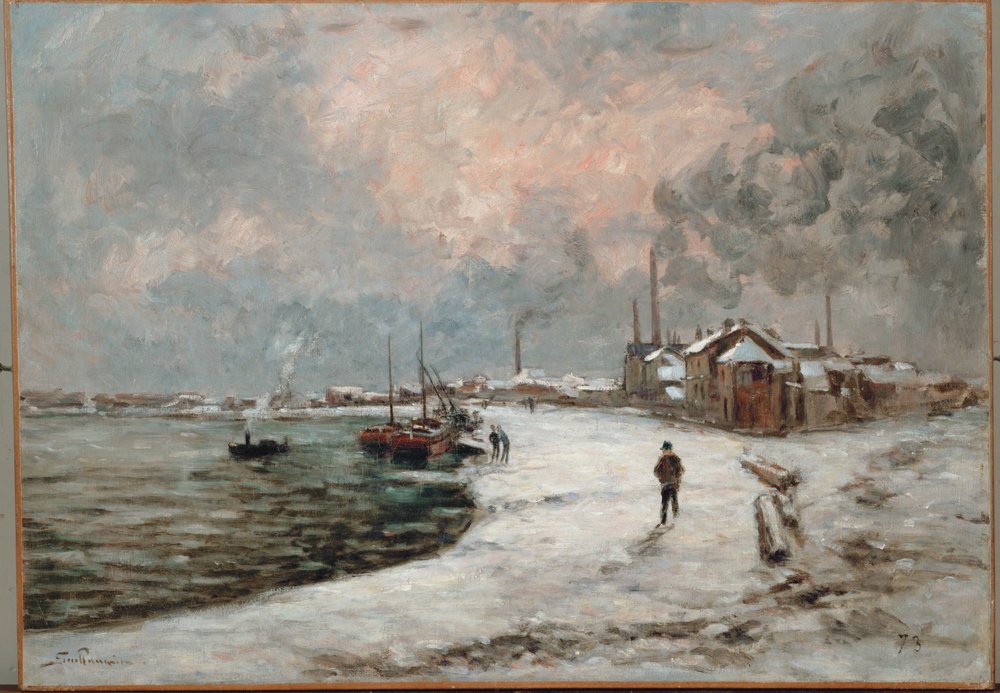 Snow in Ivry by Jean Baptiste Armand Guillaumin