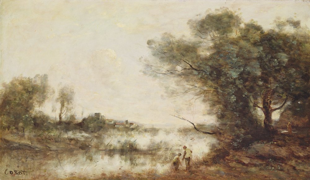 The Pond by Jean-Baptiste-Camille Corot: Buy fine art prints