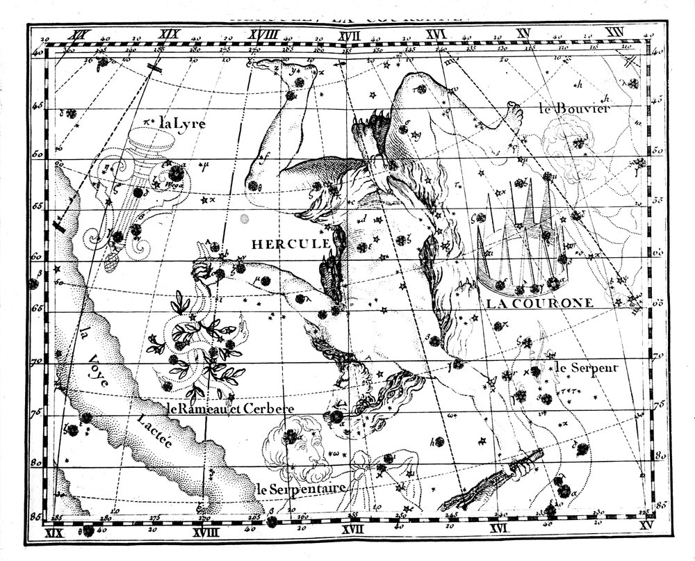 Astronomical Map, Centred on the Constellation of Hercules