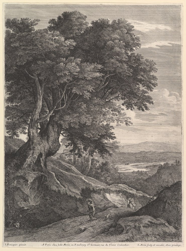 Peasant and Peasant Woman Walking by Jean Morin