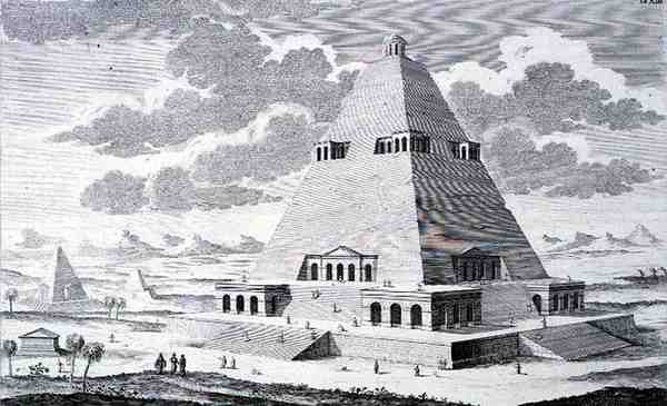 A Pyramid Outside Thebes, Egypt, from 'Entwurf einer historischen ...