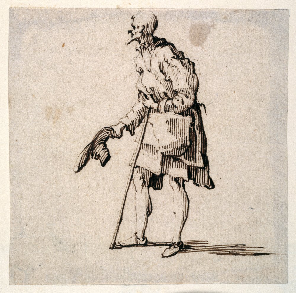 Country Man Standing and Doffing his Cap