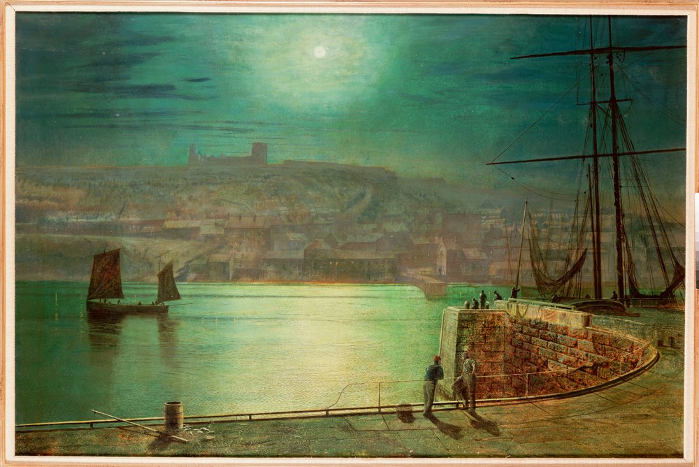 Whitby Harbour by Moonlight by John Atkinson Grimshaw
