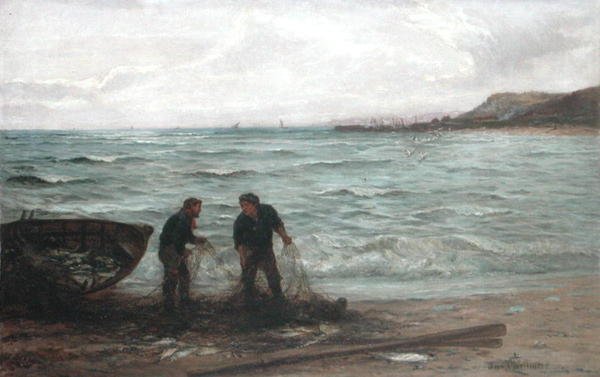 Landing the Catch by John Chalmers: Premium art reproduction