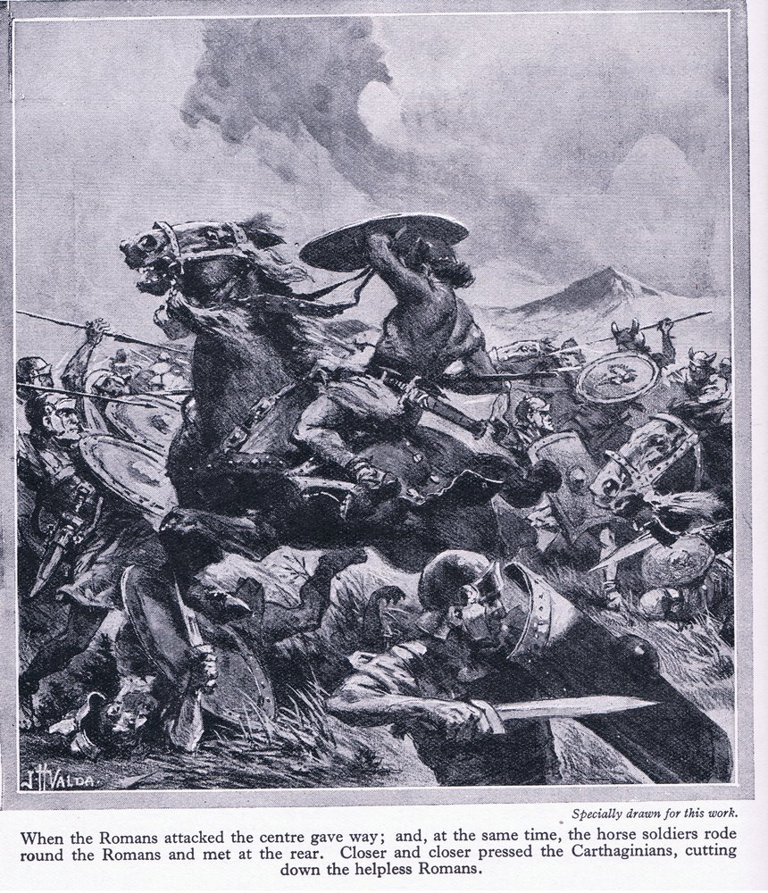 The Battle of Cannae 216 BC. The Roman Army Was All But Destroyed