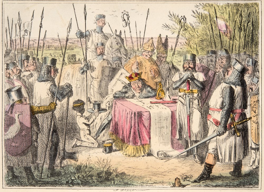 King John Signing Magna Carta, from The Comic History of England
