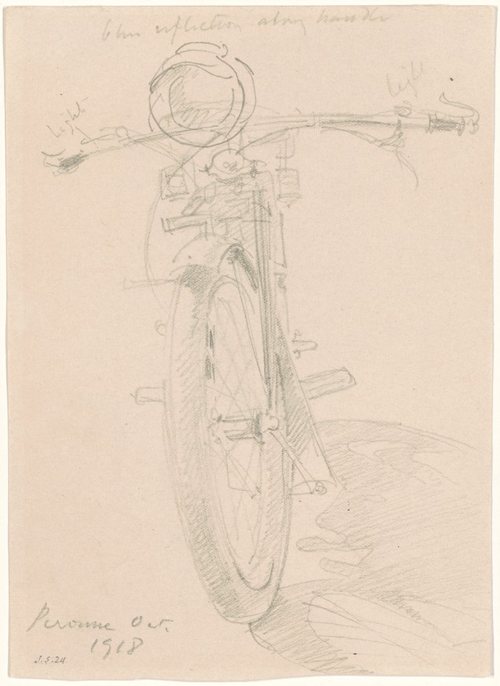 Motorcycle [recto], 1918 by John Singer Sargent