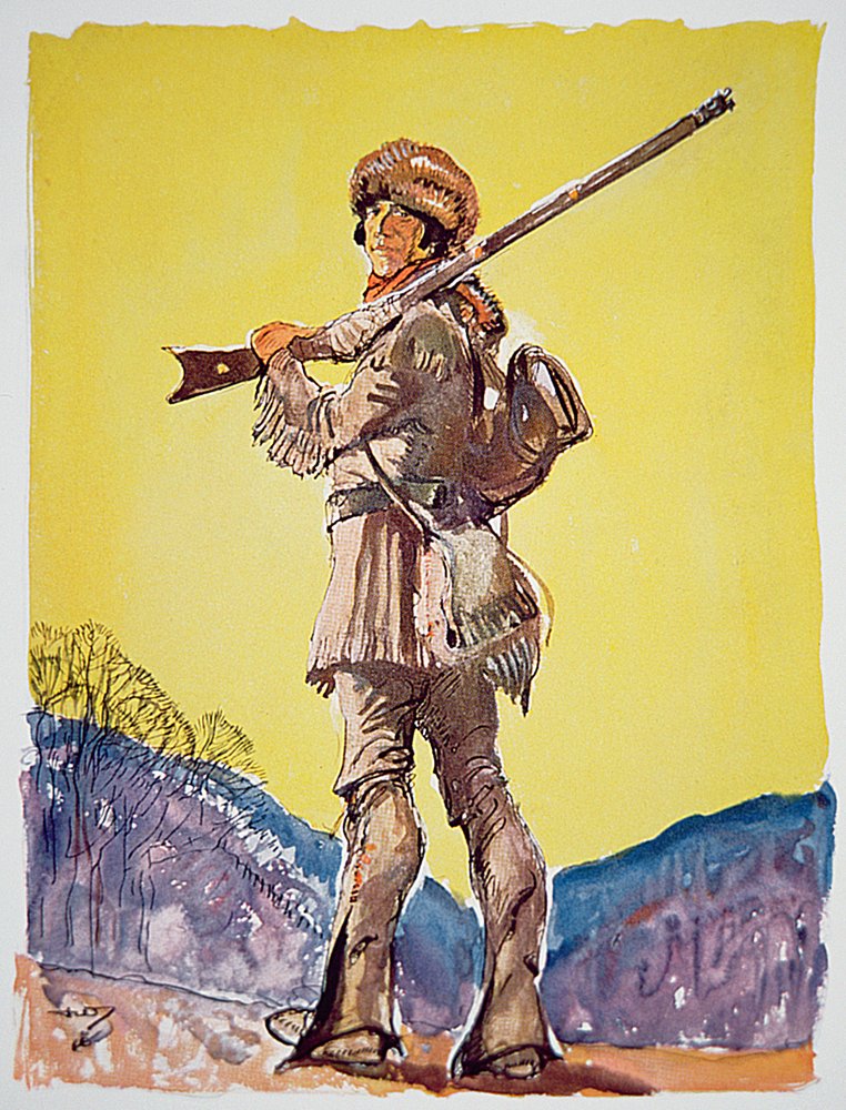 Davy Crockett by John William Jr. Thomason: Fine art print