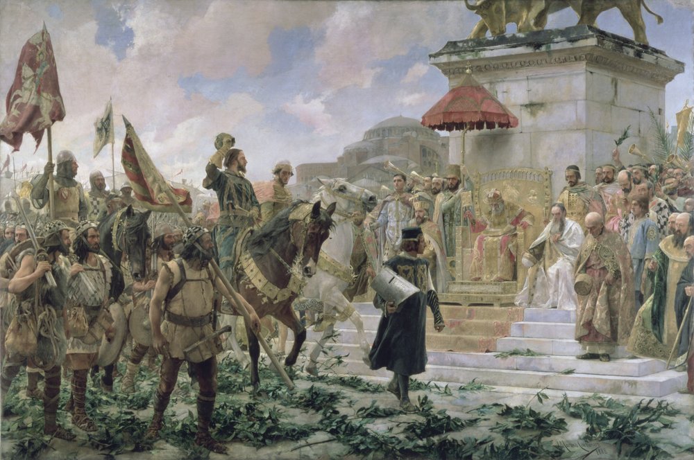The Arrival of Roger de Flor in Constantinople in 1303 with 8000 ...