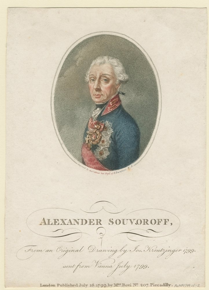 Portrait of Field Marshal Generalissimo Prince Alexander Suvorov, 1799