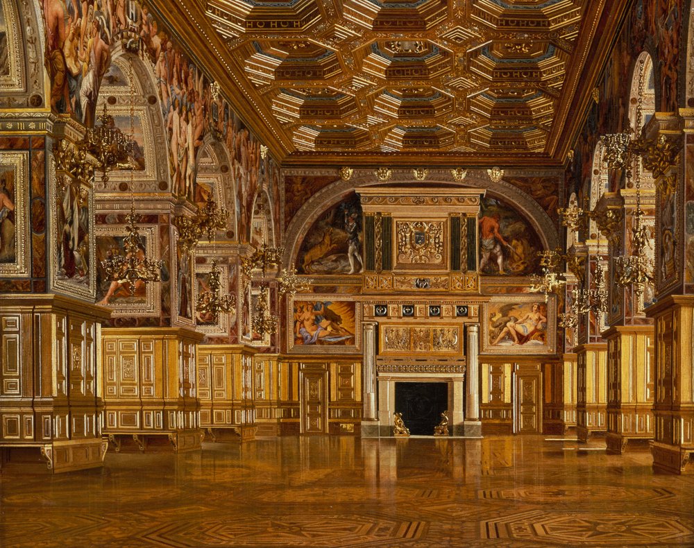 The Ballroom of Fontainebleau by Josef Theodor Hansen