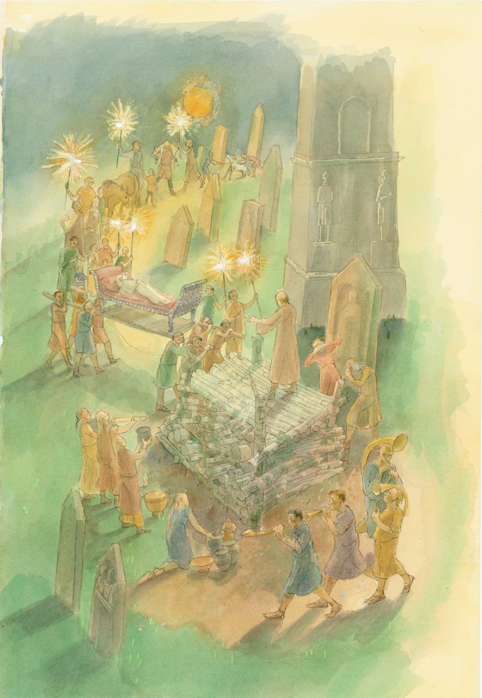 Funeral Procession, Brougham Roman Cemetery, Cumbria