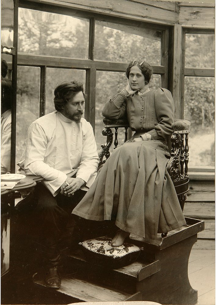 The Author Leonid Andreyev with His Wife Alexandra Michailovna