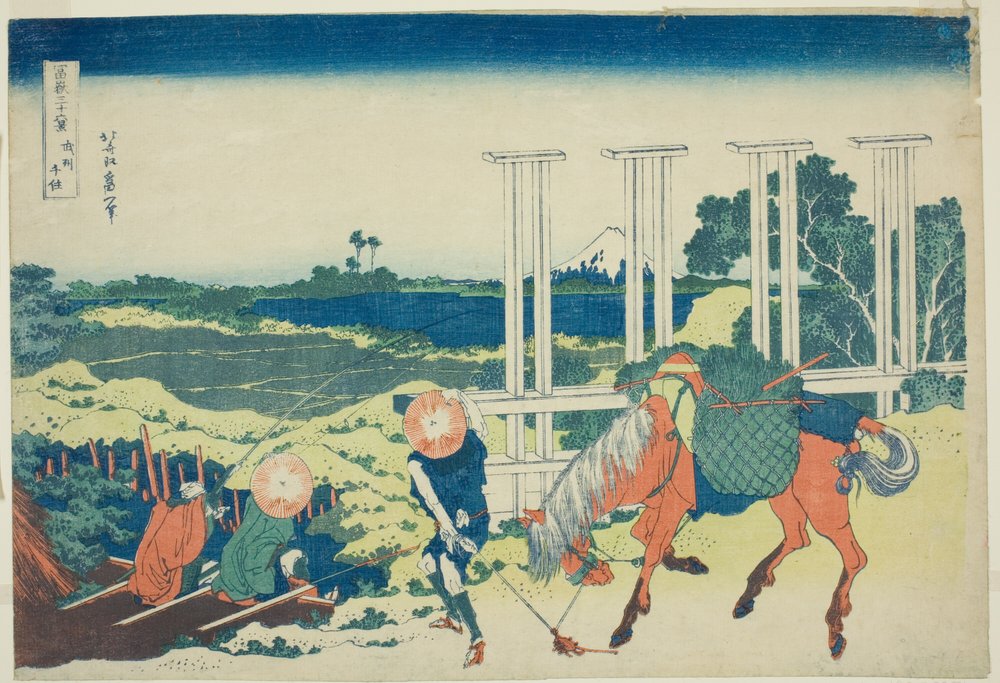 Senju in Musashi Province, from the series Thirty-six Views of Mount Fuji
