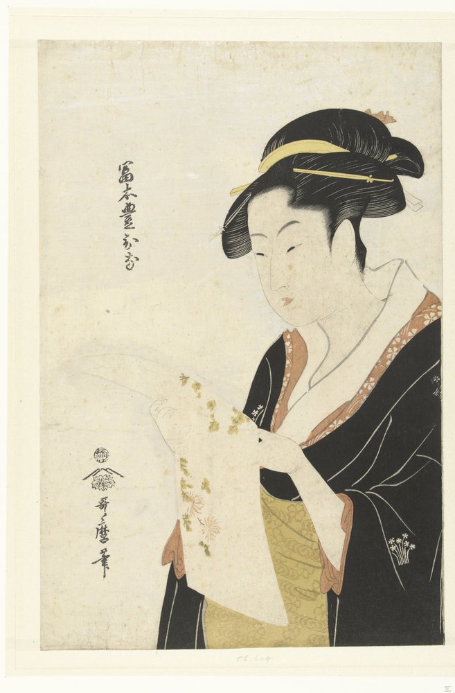 Portrait of Tomimoto Toyohina by Kitagawa Utamaro