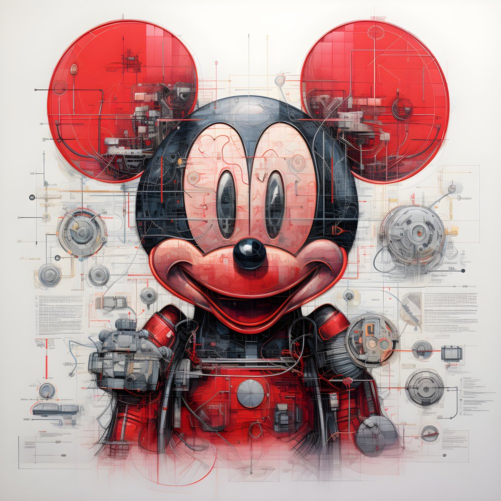 Technical Drawings of Cyberpunk Mickey Mouse 3