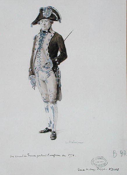 A Consul of France wearing the uniform of 1776 (pen and wash on paper)