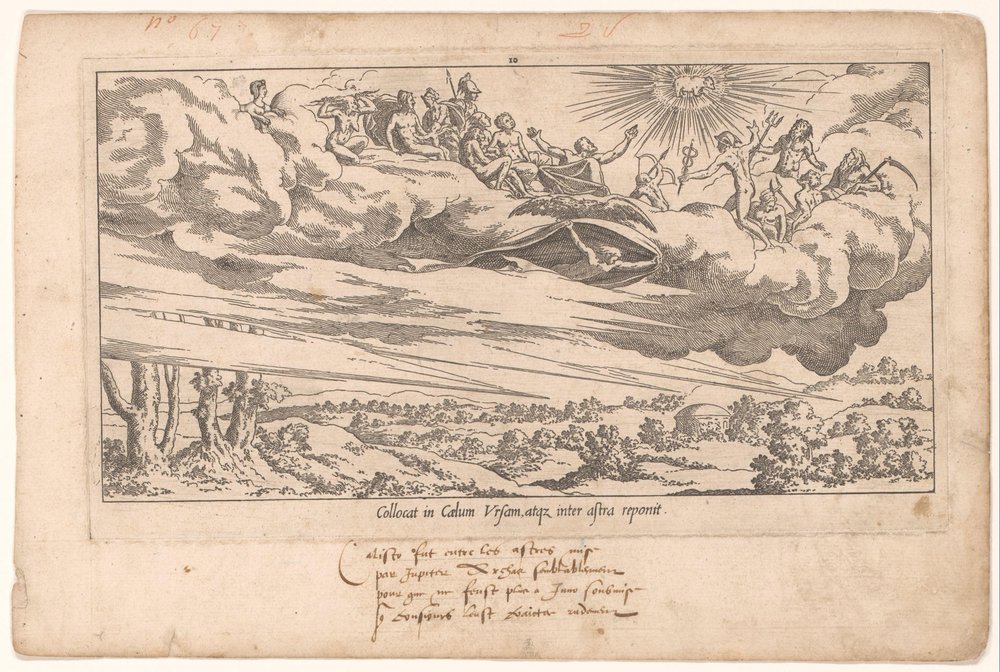 Olympian Gods Admiring the New Constellation by Leon Davent