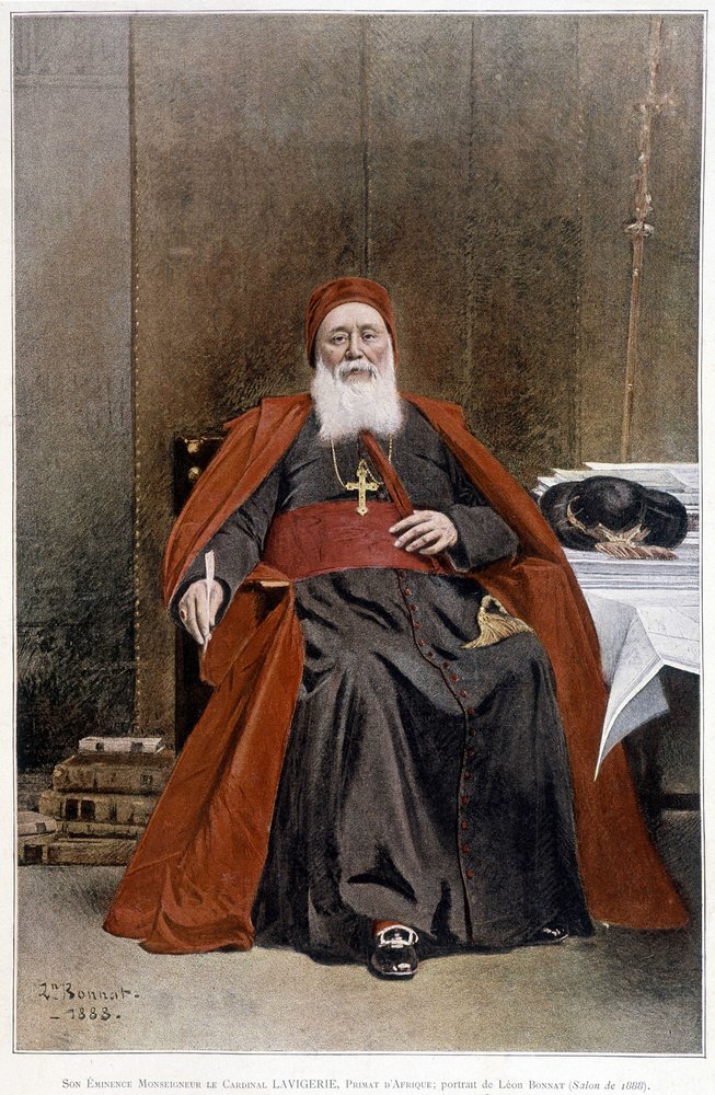 Cardinal Lavigerie, primate of Africa. Portrait made by Leon Bonnat ...