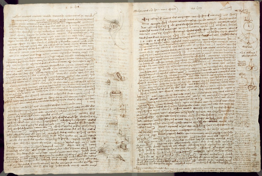 Scientific diagrams, from the Codex Leicester